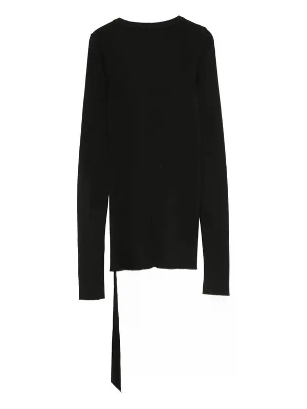 Rick Owens Long-sleeve Tie-detail Top