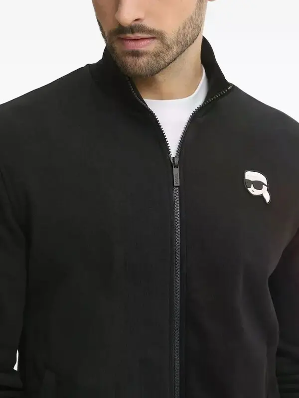 Karl Lagerfeld Logo-patch Zip-up Sweatshirt
