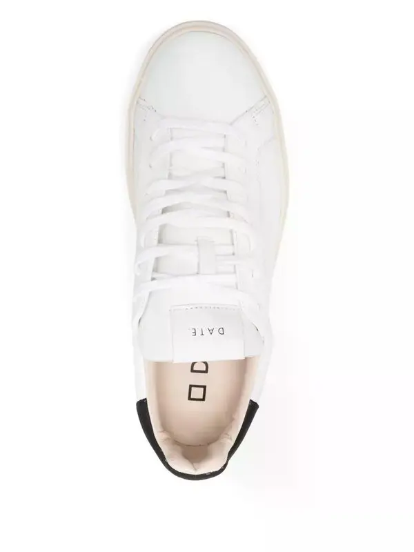 D.a.t.e. Levante Leather Panelled Sneakers - White