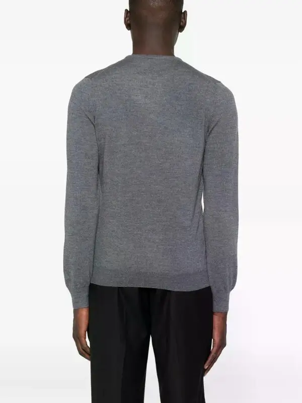 Tagliatore Crew-neck Virgin Wool Sweater - Grey