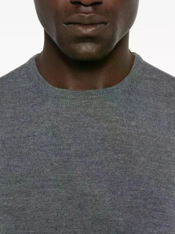 Tagliatore Crew-neck Virgin Wool Sweater - Grey