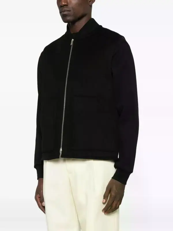 LARDINI Zip-front Gilet - Black