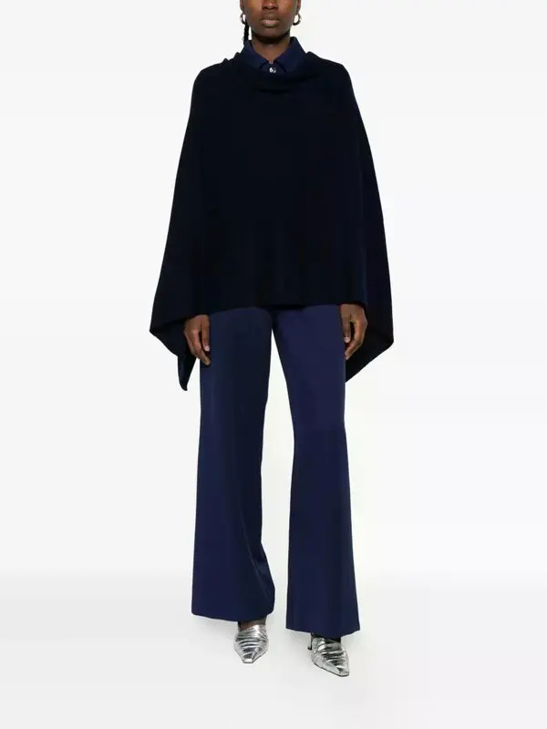 Eric Bompard Cashmere Long Poncho - Blue