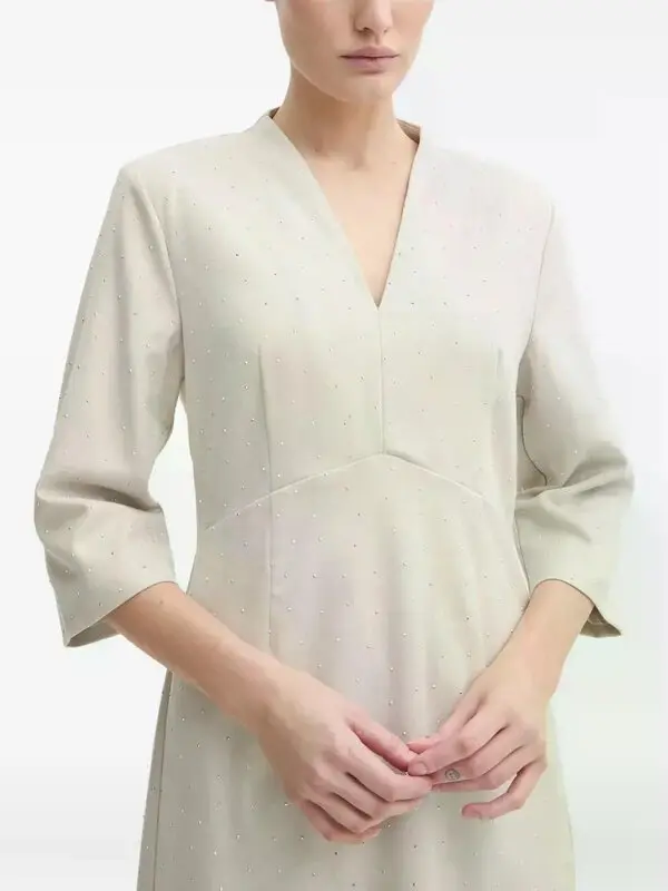 BRUUNS BAZAAR Crystal-embellished V-neck Mini Dress