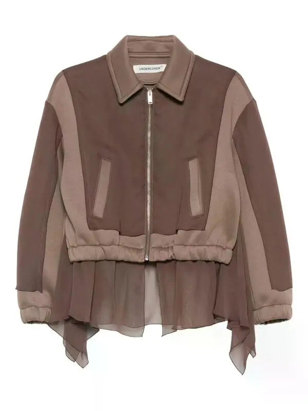 Undercover Draped-panel Bomber Jacket - Brown
