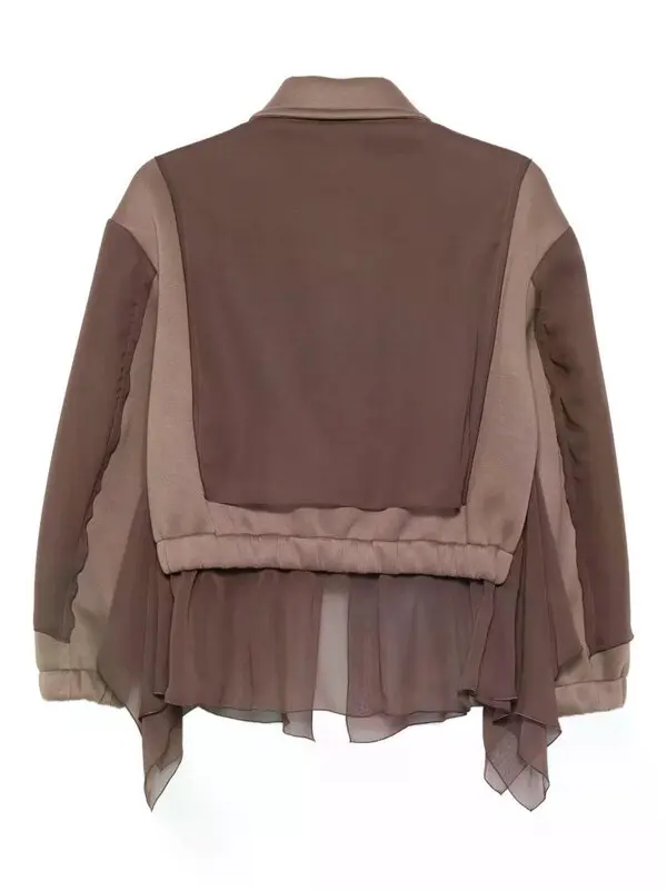 Undercover Draped-panel Bomber Jacket - Brown