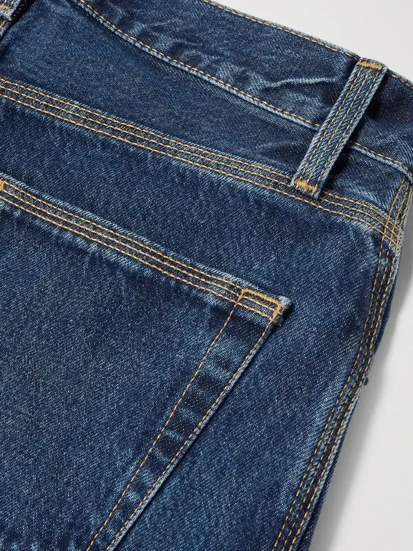 FRAME The Cuffed Wide Mid-rise Wide-leg Jeans