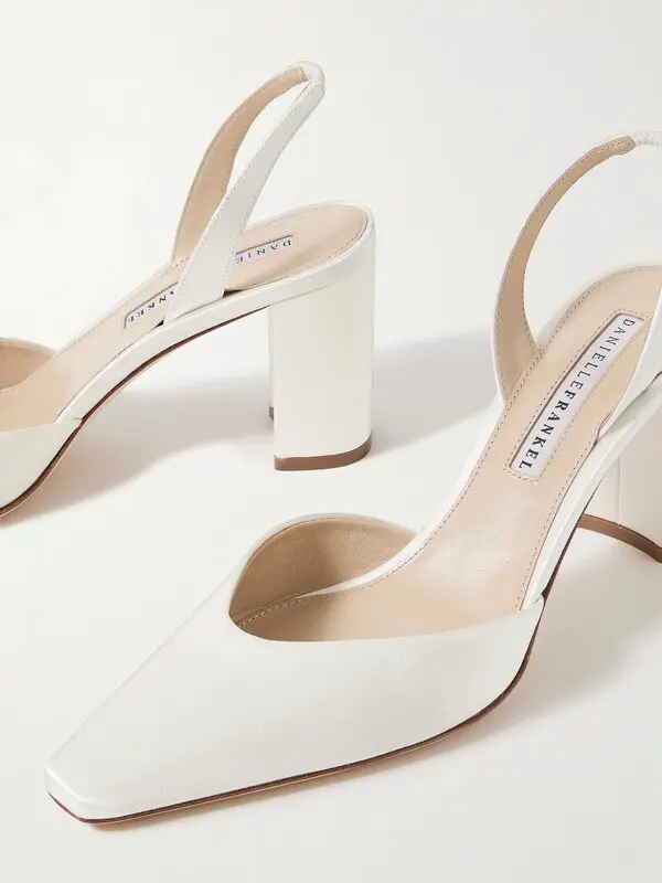 DANIELLE FRANKEL Juno Satin Slingback Pumps