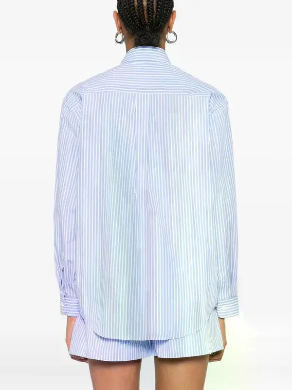 Sporty & Rich Striped Embroidered Shirt