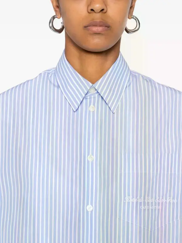 Sporty & Rich Striped Embroidered Shirt
