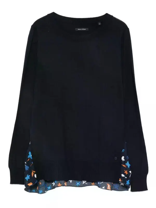 Marc O'polo Floral-print Panel Sweater