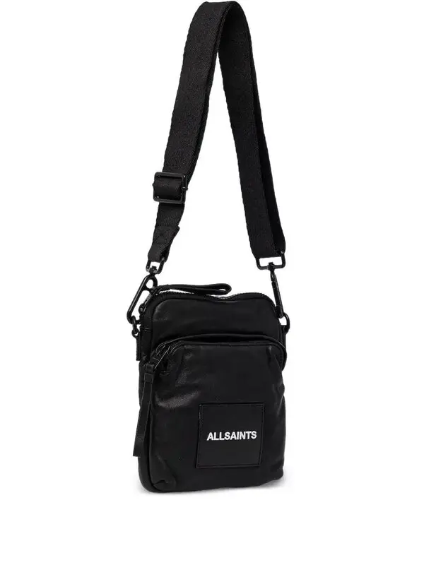 ALLSAINTS Falcon Leather Messenger Bag - Black