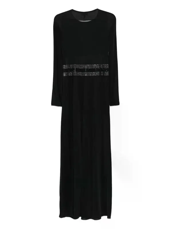 Giorgio Armani Embellished Mesh-panel Midi Dress