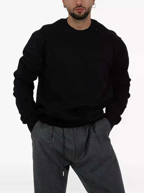 YES LONDON Neck-embellished Sweatshirt