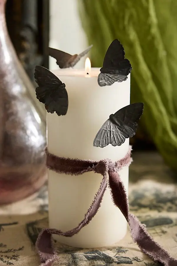 TERRAIN Moth Candle Pins Set Of 4 - Black