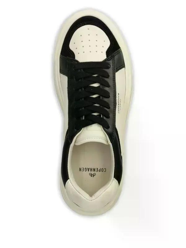 SUMMERY COPENHAGEN Leather-panelled Platform Sneakers
