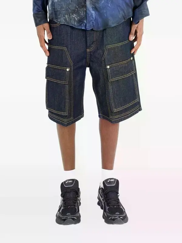 YES LONDON Cargo-pocket Denim Shorts