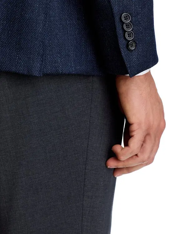 Canali Kei Wool, Silk & Linen Herringbone Sport Coat
