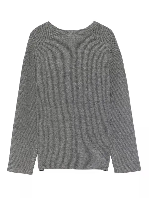 Liu Jo Ribbed Knit Top With Button Detail