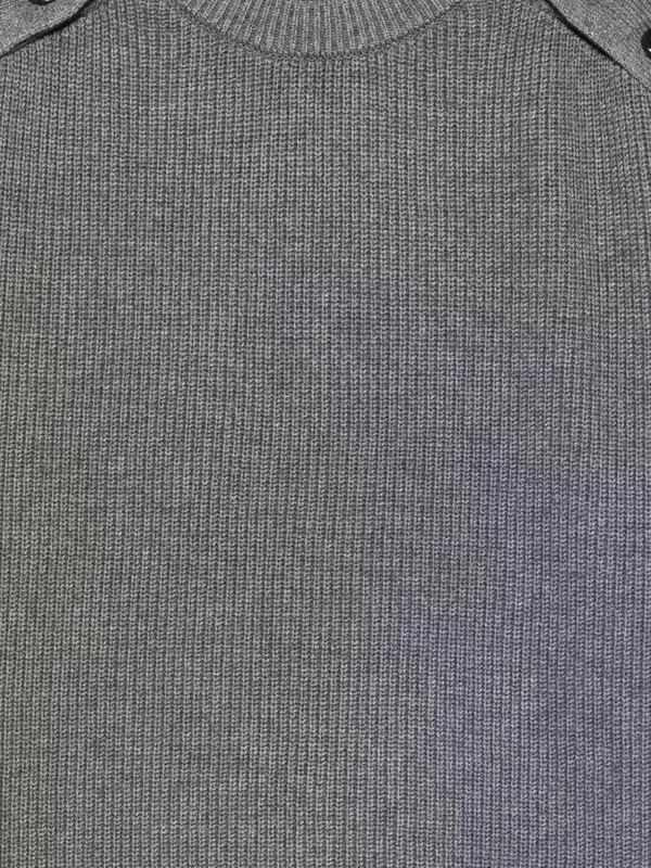 Liu Jo Ribbed Knit Top With Button Detail