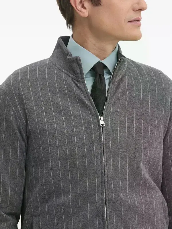 HACKETT Pinstripe Zip-up Sweater