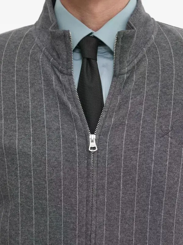 HACKETT Pinstripe Zip-up Sweater
