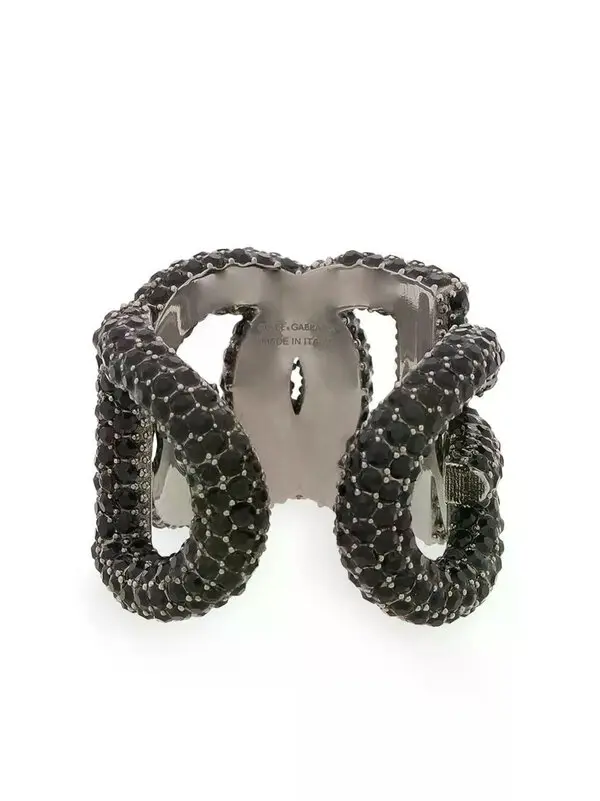 Dolce & Gabbana Dg Logo Rhinestone-embellished Ring