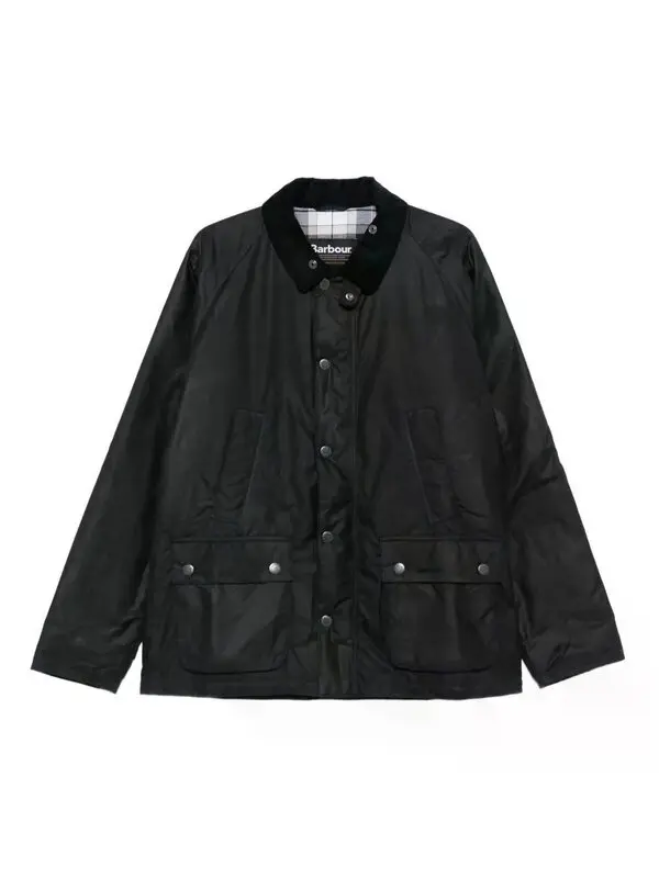 Barbour Flap-pocket Jacket With Corduroy Collar
