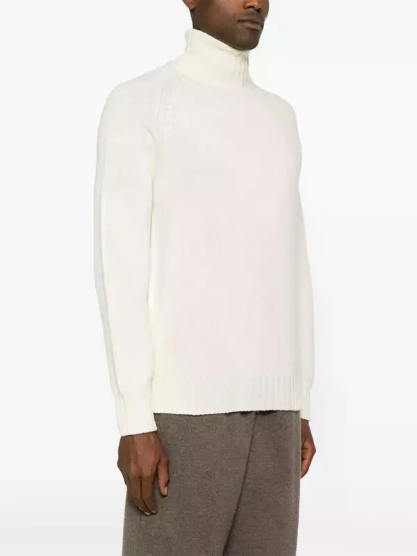 MA'RY'YA Ribbed-knit Wool Blend Sweater - Neutrals