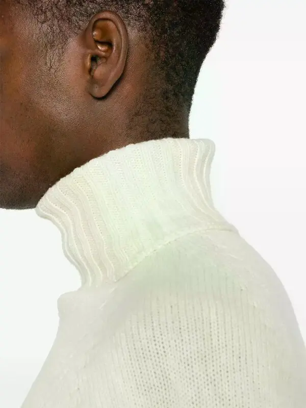 MA'RY'YA Ribbed-knit Wool Blend Sweater - Neutrals