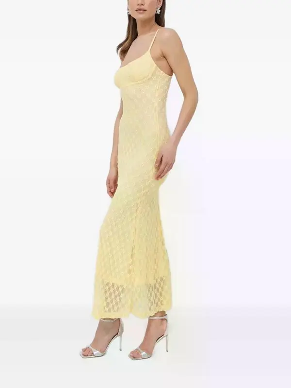 Bardot Floral-lace Maxi Dress - Yellow