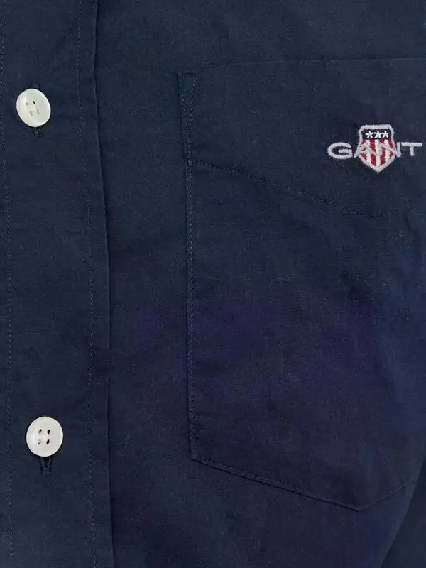 Gant Logo-embroidered Shirt - Blue