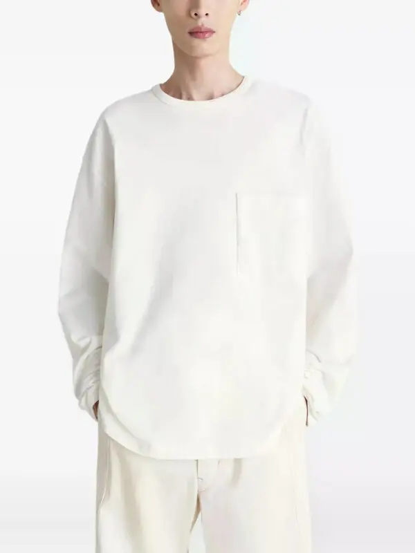 LEMAIRE Patch-pocket Long-sleeve T-shirt - White
