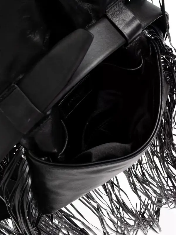 Sportmax Fringed Leather Shoulder Bag