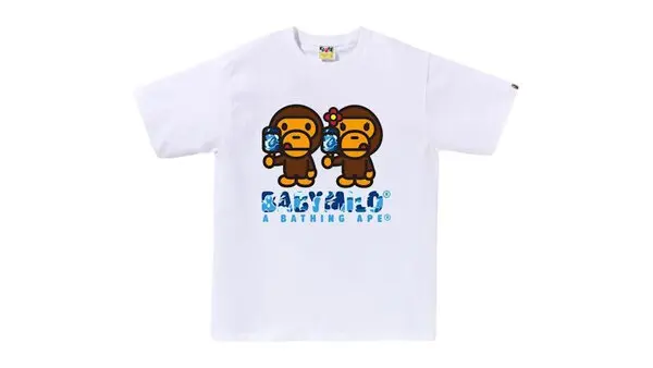 A BATHING APE Abc Camo Baby Milo Ice Pop Summer Tee Shirt - White