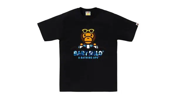 A BATHING APE Abc Camo Baby Milo Float Summer Tee Shirt - Black