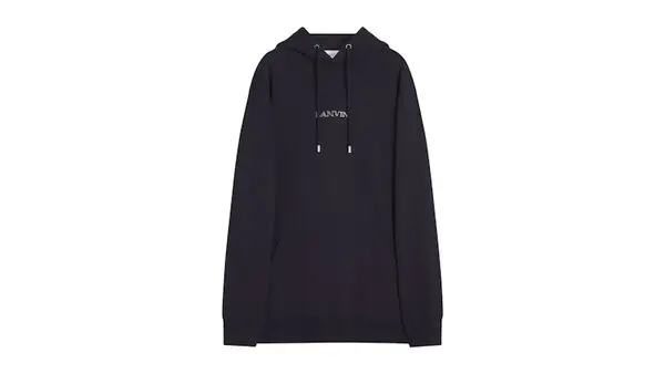 LANVIN Embroidered Logo Loose Hoodie