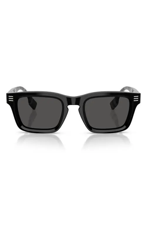 Burberry 51mm Rectangular Sunglasses - Black/dark Grey