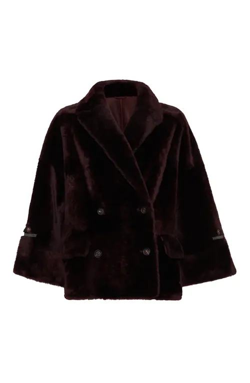 Brunello Cucinelli Shearling Reversible Outerwear - Burgundy