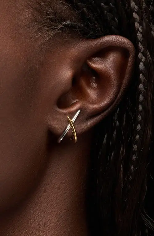 ANA LUISA Sloane Stud Earrings - Two Tone