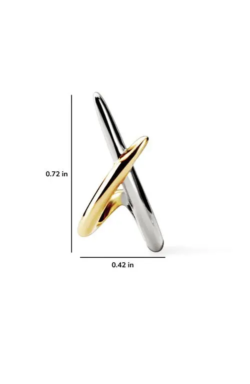 ANA LUISA Sloane Stud Earrings - Two Tone