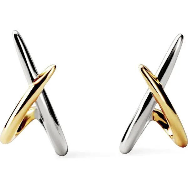 ANA LUISA Sloane Stud Earrings - Two Tone