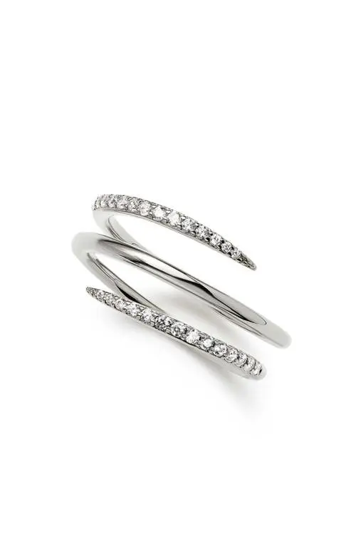 ANA LUISA Rhodium-plated Claw Ring - Silver