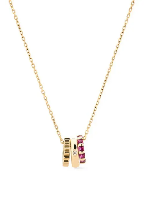 ANA LUISA Ruby Zeno Charm Necklace - Gold