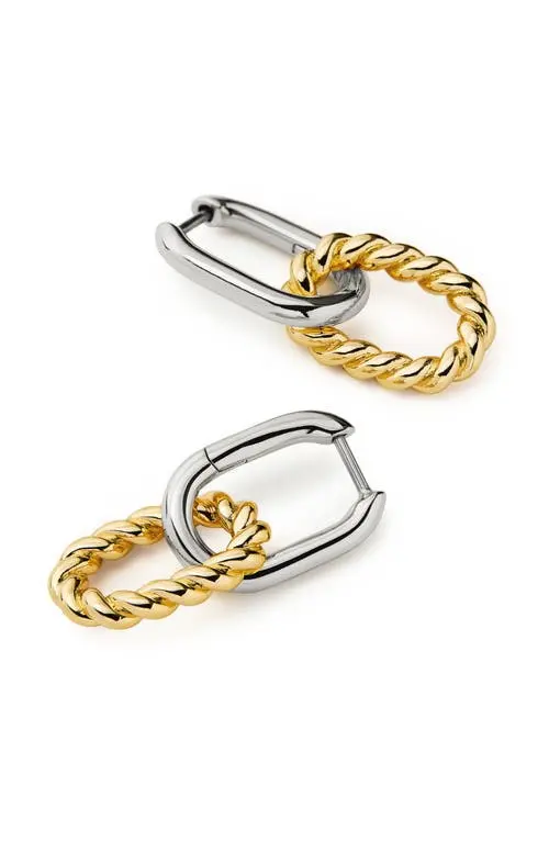 ANA LUISA Asher Double Mini Drop Earrings - Two Tone