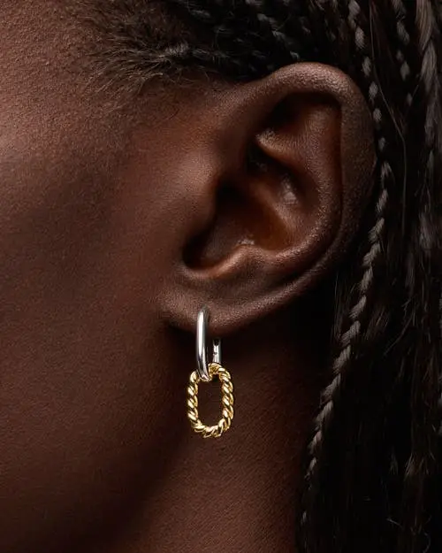 ANA LUISA Asher Double Mini Drop Earrings - Two Tone