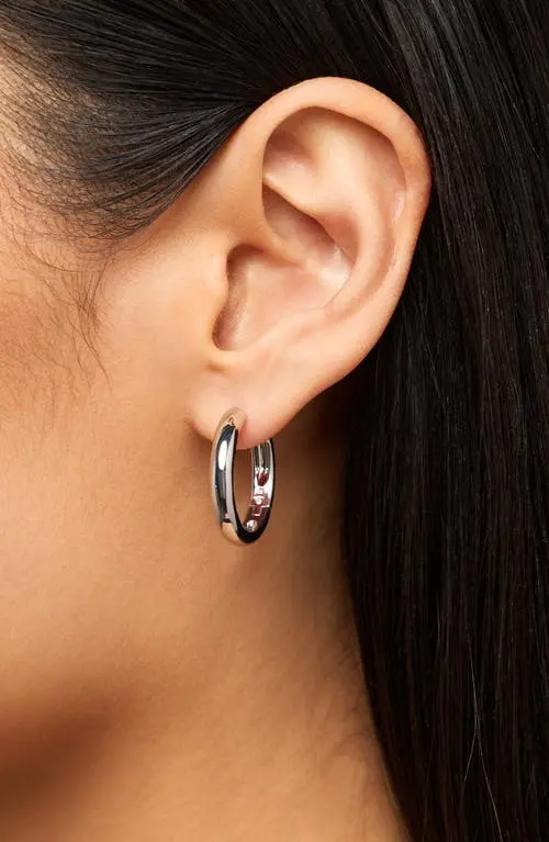ANA LUISA Giulia Large Hoop Earrings - Silver
