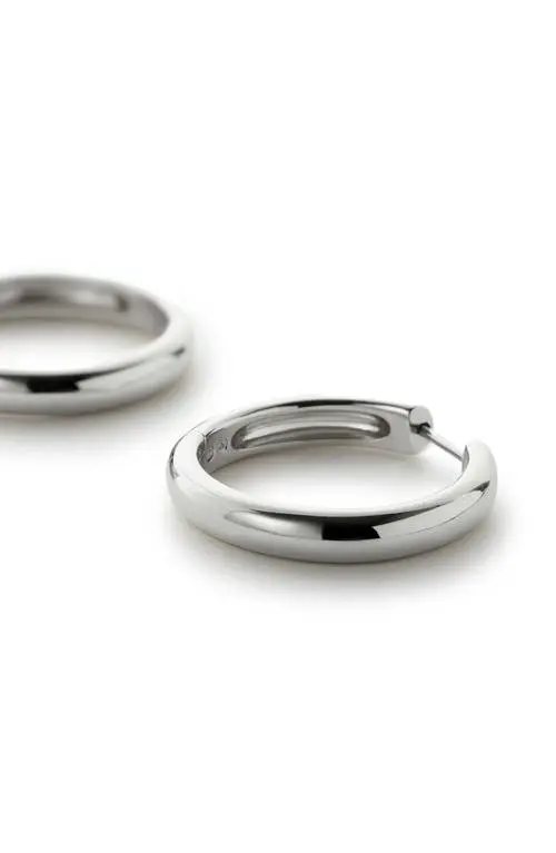 ANA LUISA Giulia Large Hoop Earrings - Silver