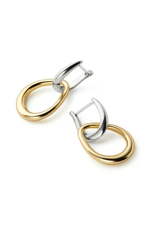ANA LUISA Gold Plated Drop Earrings - Two Tone
