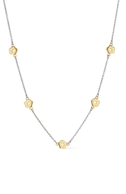 ANA LUISA Rowena Flower Necklace - Two Tone